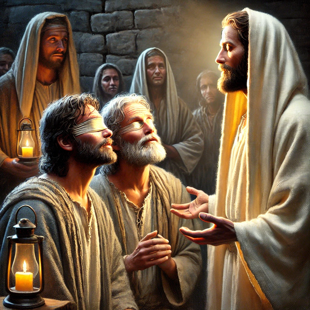 Jesus Heals Two Blind Men - Miracles-of-Jesus.com