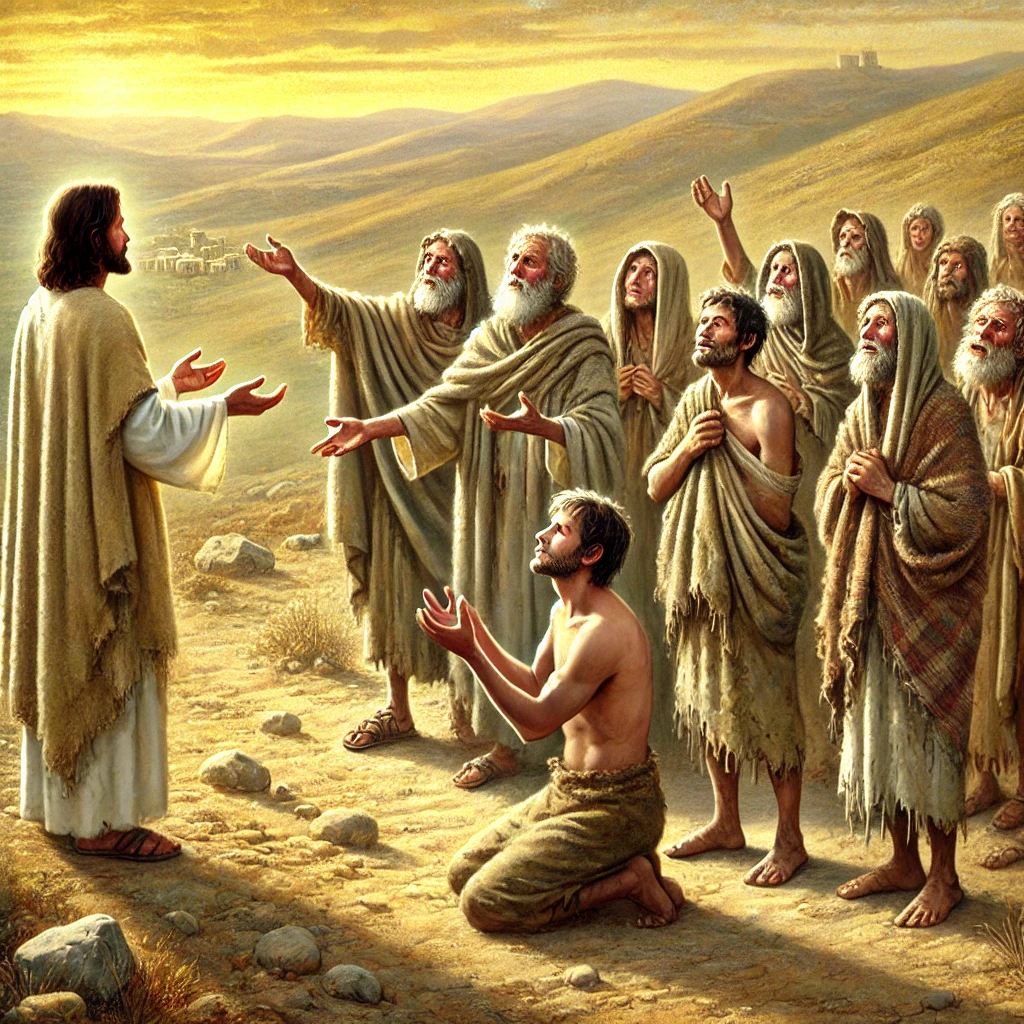 Jesus Heals Ten Men of Leprosy - Miracles-of-Jesus.com
